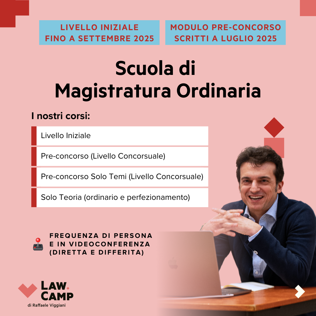Corso Preparazione Concorso Magistratura Ordinaria | Law Camp